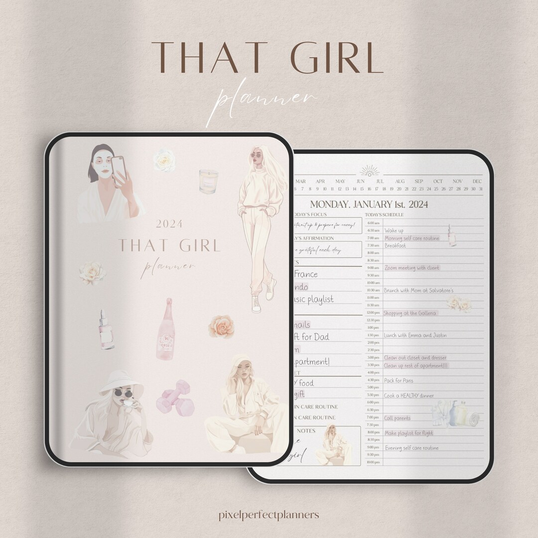 THAT GIRL Planner Digital Planner 2024 2024 Daily, Weekly & Monthly ...