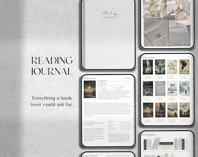 Digital Reading Journal | Reading Log | Book Tracker, Reading List ...