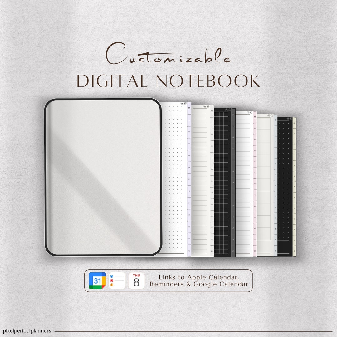 Customizable Digital Notebook: Goodnotes, Notability, iPad (PDF) - Etsy