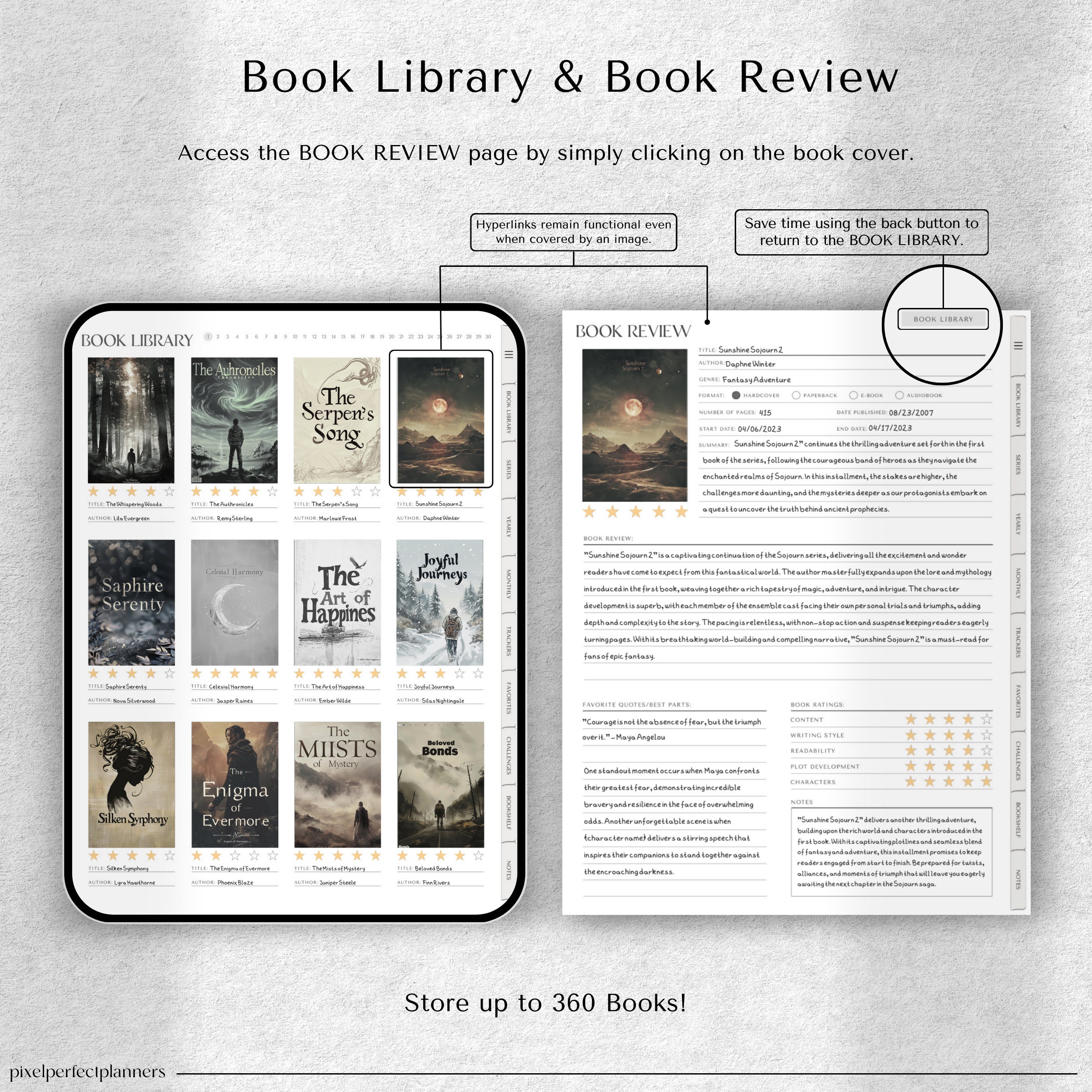 Digital Reading Journal | Reading Log | Book Tracker, Reading List ...
