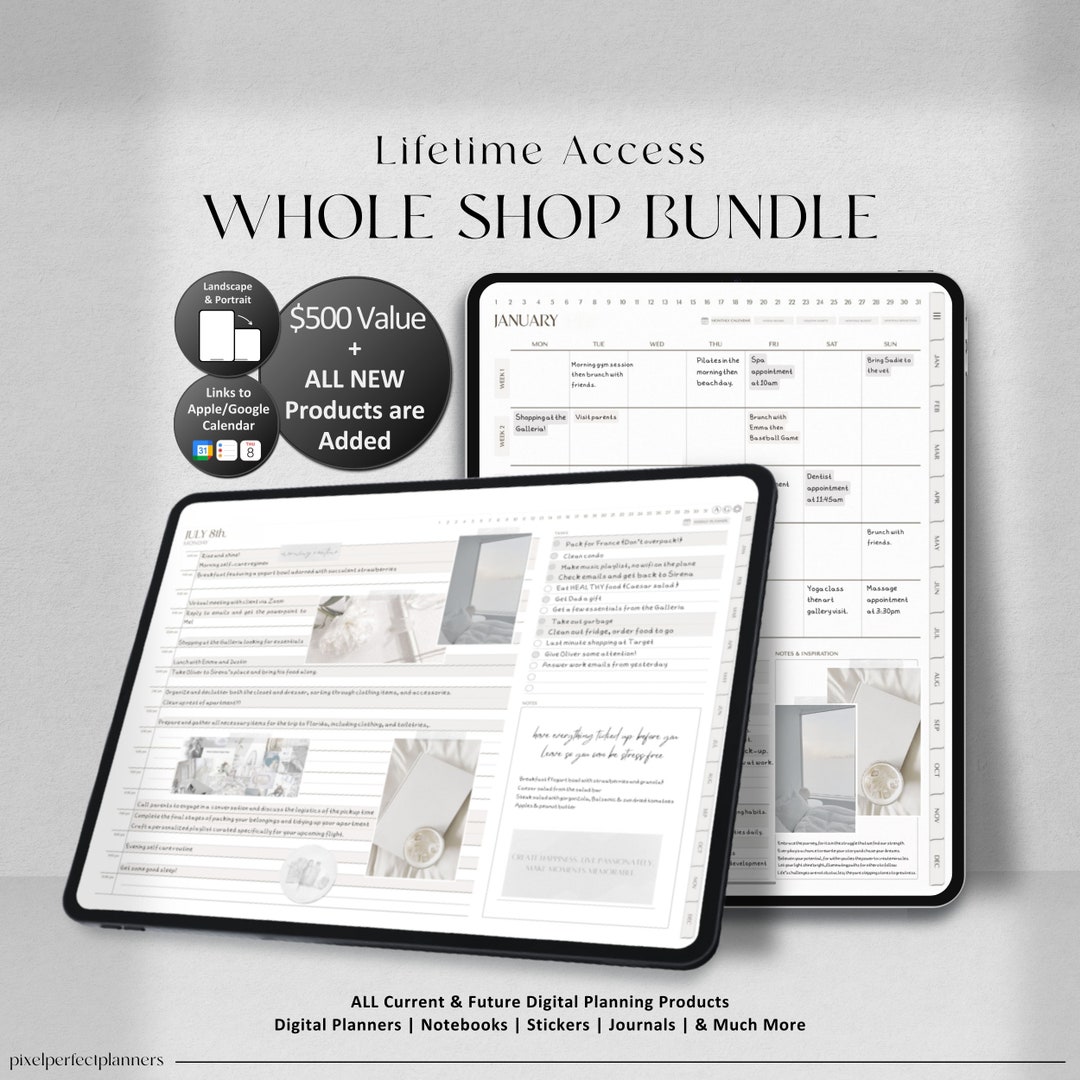 Digital Planner SHOP BUNDLE | Goodnotes Notebooks | iPad Journals ...