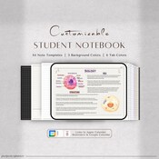 Landscape Digital Note Taking Template Goodnotes, Horizontal Notepad ...