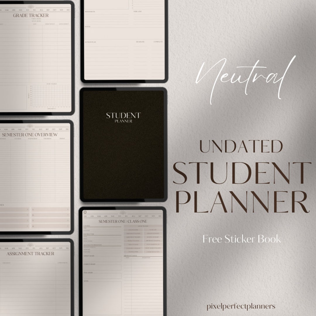 Student Digital Planner, Academic Planner, College Planner, Study ...