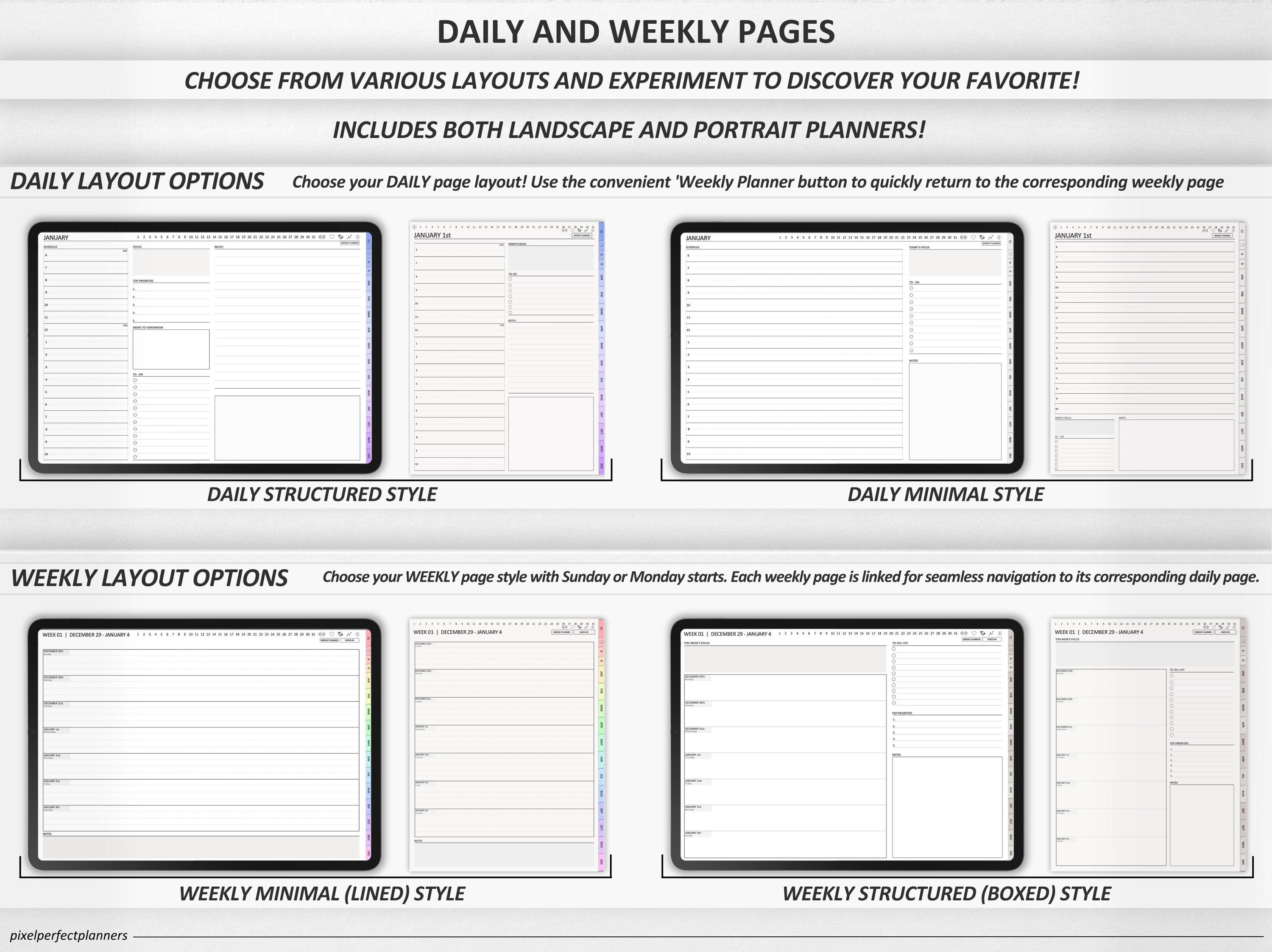 2025 Digital Planner, Dated Digital Planner, Digital Journal, Goodnotes ...