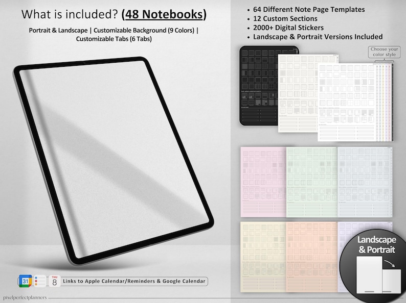 Digital Notebook Bundle: 48 Customizable Layouts (digital Download) - Etsy
