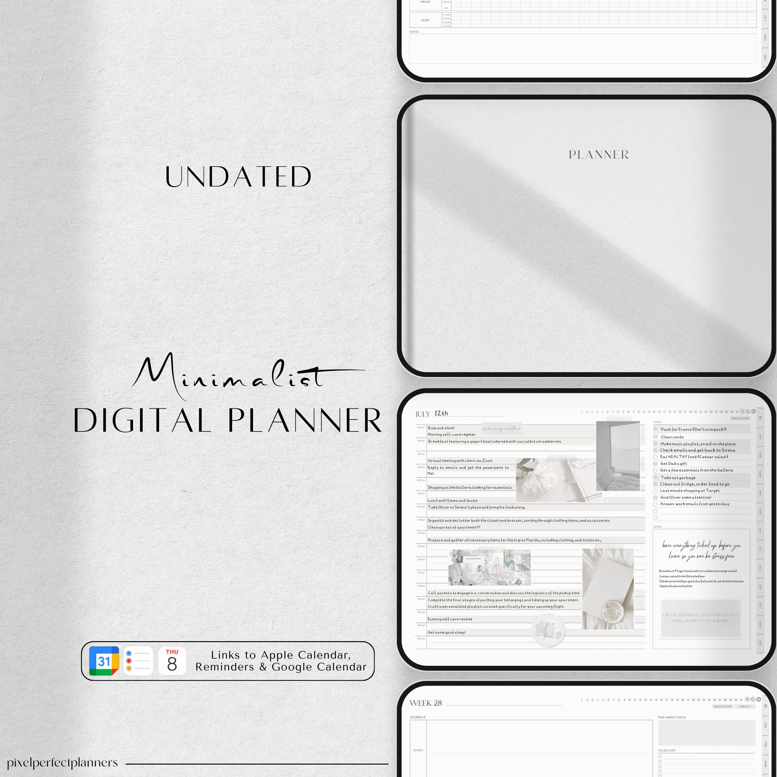 Undated Landscape Digital Planner: Minimalist Goodnotes & Notability ...