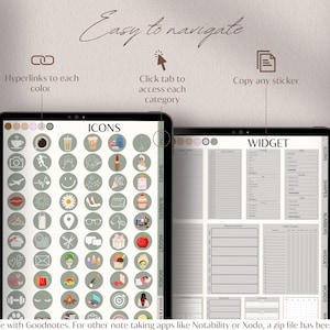 Neutral Goodnotes Digital Stickers, for Everyday Use, Aesthetic ...