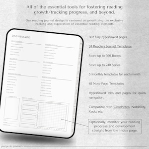 Digital Reading Journal | Reading Log | Book Tracker, Reading List ...