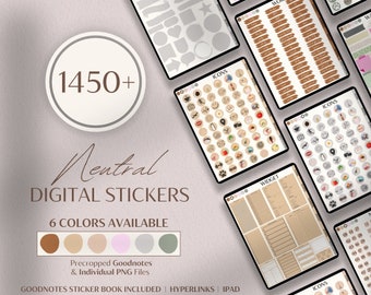 Pastel Goodnotes Digital Stickers for Everyday Use, Aesthetic Stickers ...