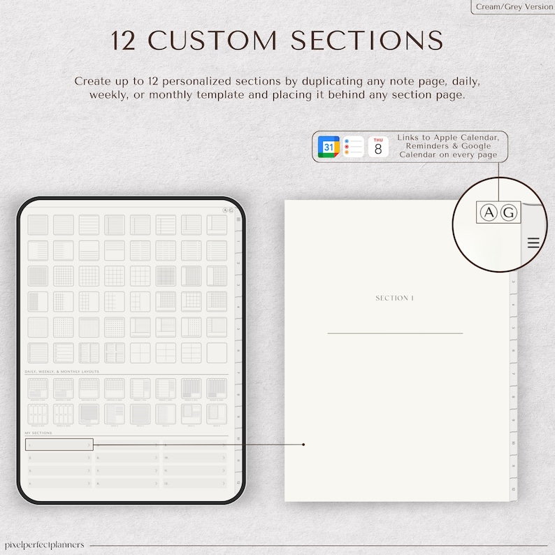 Customizable Digital Notebook: Goodnotes, Notability, iPad (PDF) - Etsy
