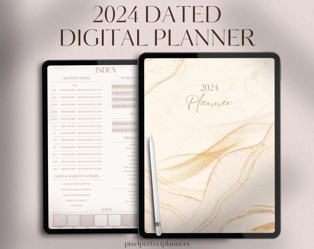 2024 Digital Planner, 2024 DATED Planner, Dated Planner for 2024, 2024 ...