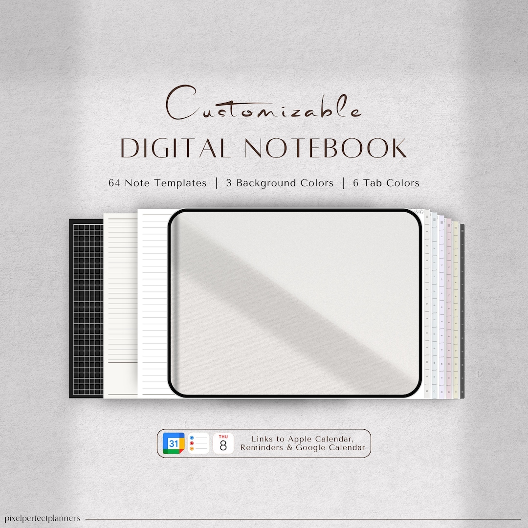 Digital Notebook, LANDSCAPE Notebook, Goodnotes Notebook, iPad Journal ...