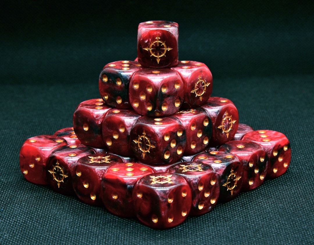 16mm Red Chaos Dice for Tabletop Gaming (age of Sigmar, 40K) - Etsy