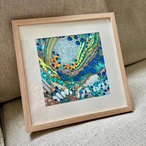 Small Artwork Original Abstract Painting Handpainted Art 12x12 Framed ...