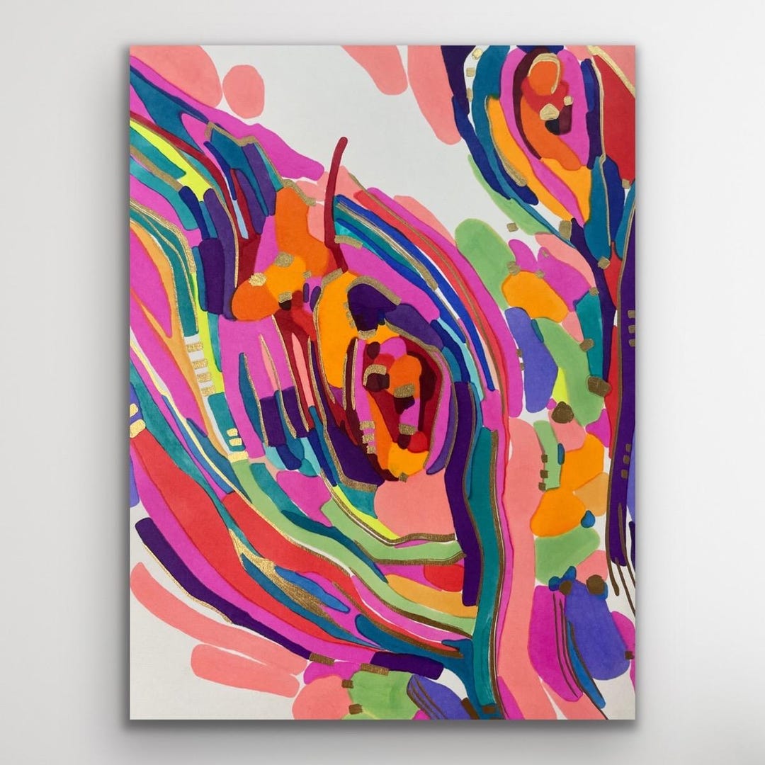 Colorful Wall Art - Modern Art - Handpainted Artwork - Wall Decor ...