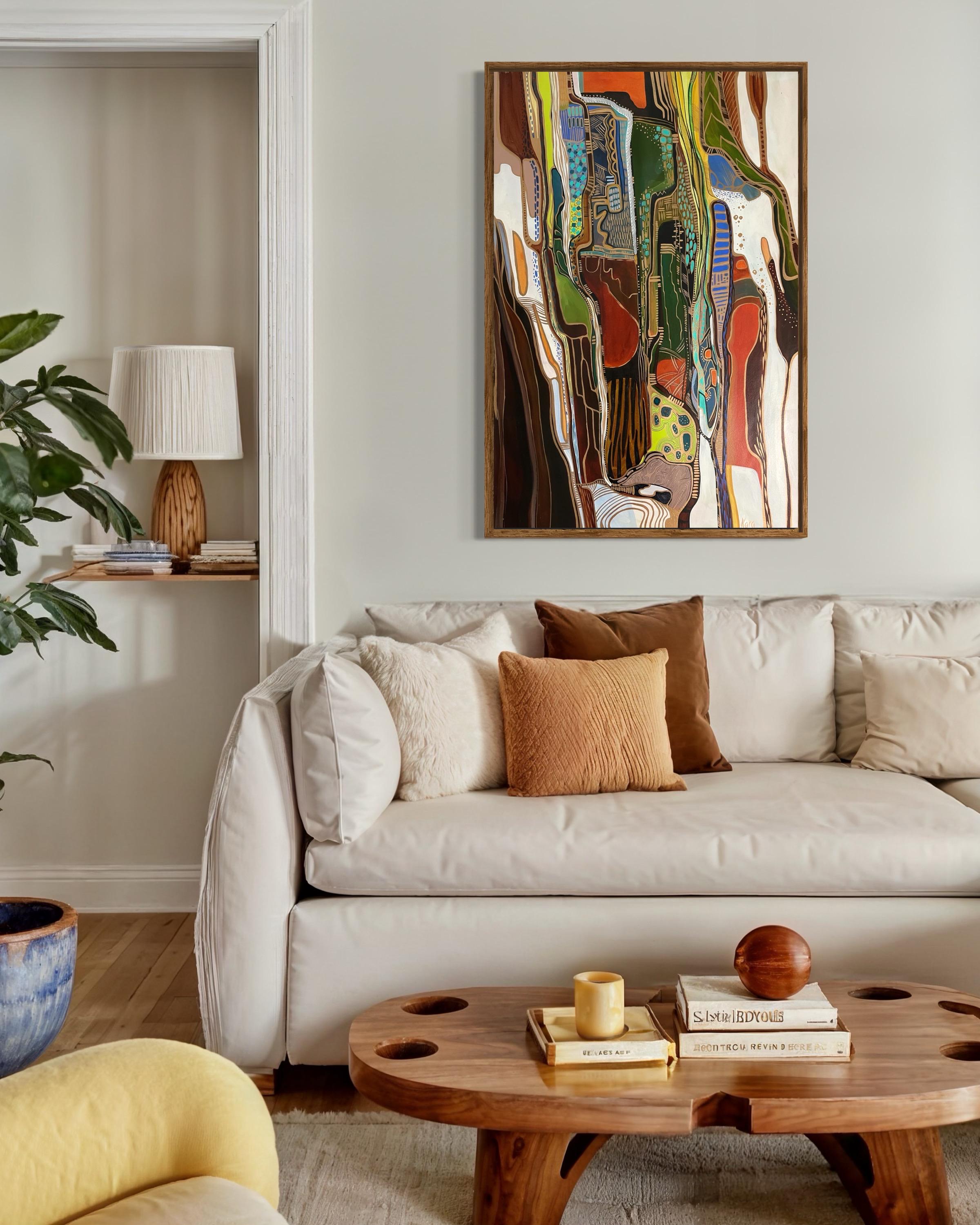 Green Abstract Art Print, Colorful Modern Wall Decor, Original Artwork ...