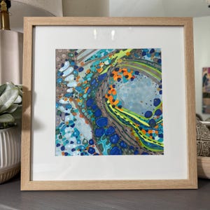 Small Artwork Original Abstract Painting Handpainted Art 12x12 Framed ...