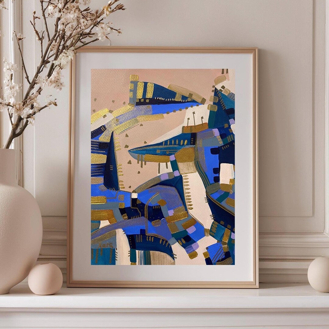 Blue Abstract Painting ,original Artwork, Contemporary Abstract Wall ...