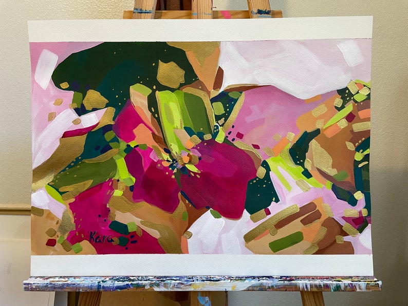 Original Abstract Art, Art on Paper, Hand Painted Abstract Painting ...