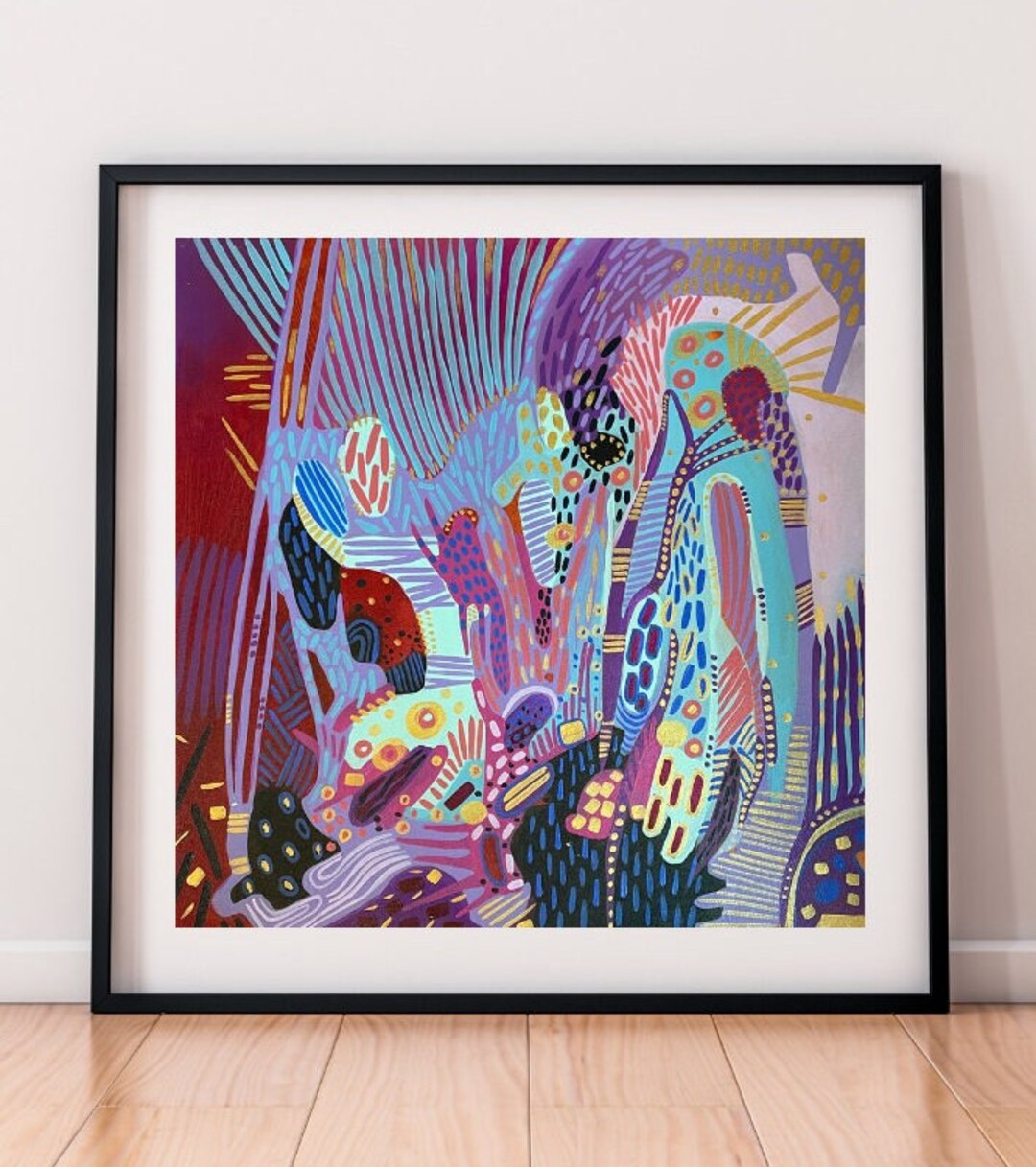 Original Handmade Abstract Painting. Purple Abstract Art. - Etsy