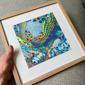 Small Artwork Original Abstract Painting Handpainted Art 12x12 Framed ...