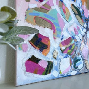 Original Collage Artwork, Colorful Mixed Media, Unique Home Decor ...