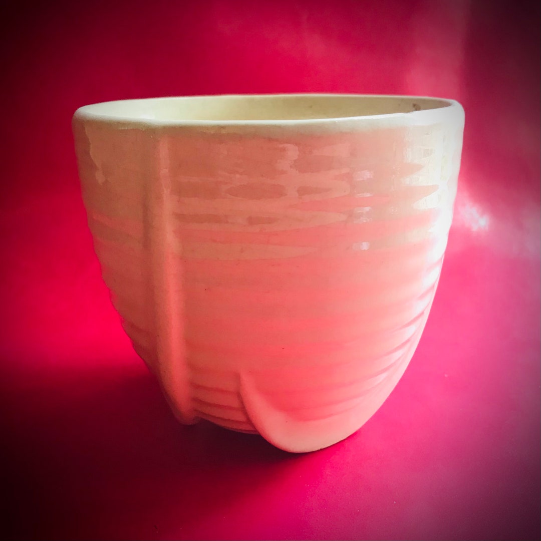 Vintage USA Pottery Planter - Atomic Swirl Design - Etsy