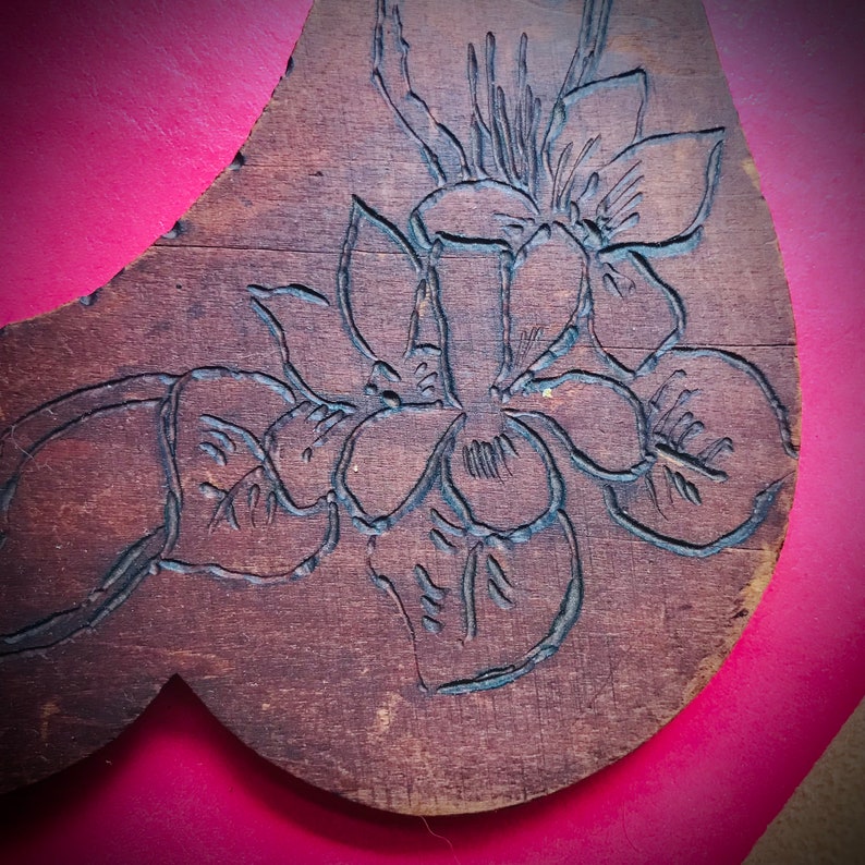 Vintage/antique Art Nouveau Wood Frame With Carved/burnt Floral Design ...