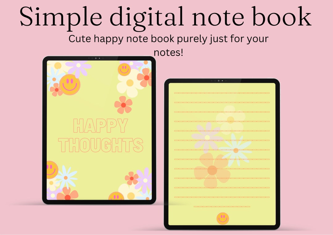 Happy Thoughts Notebook - Etsy