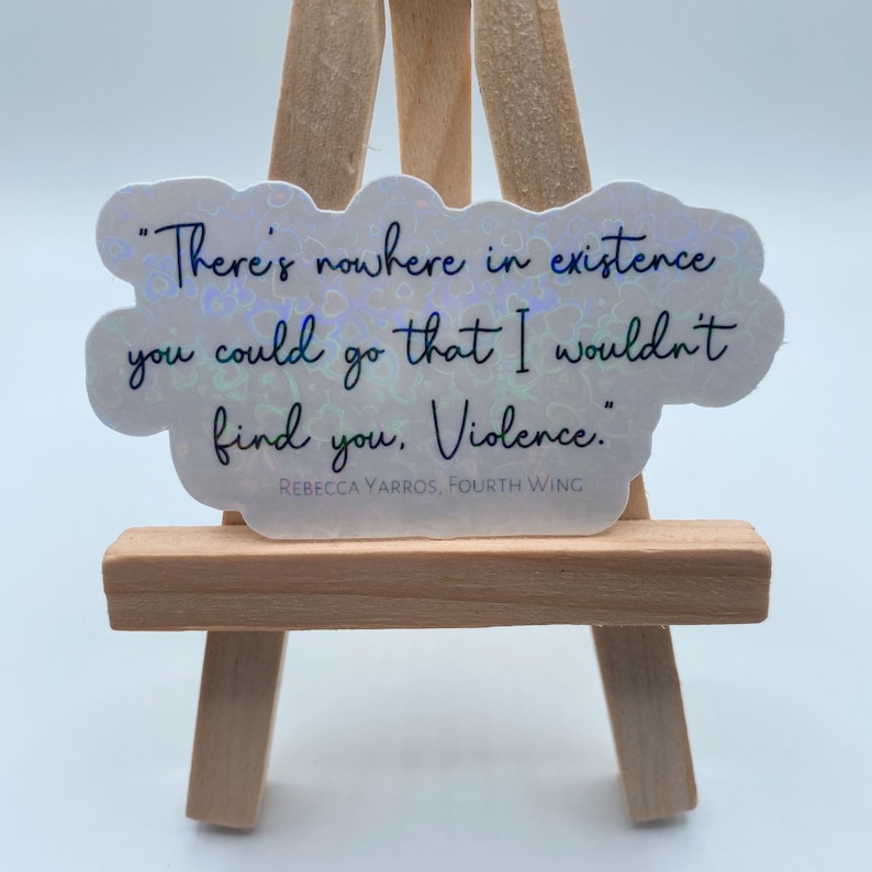 Fourth Wing Book Quote Sticker Rebecca Yarros Fourth Wing Etsy