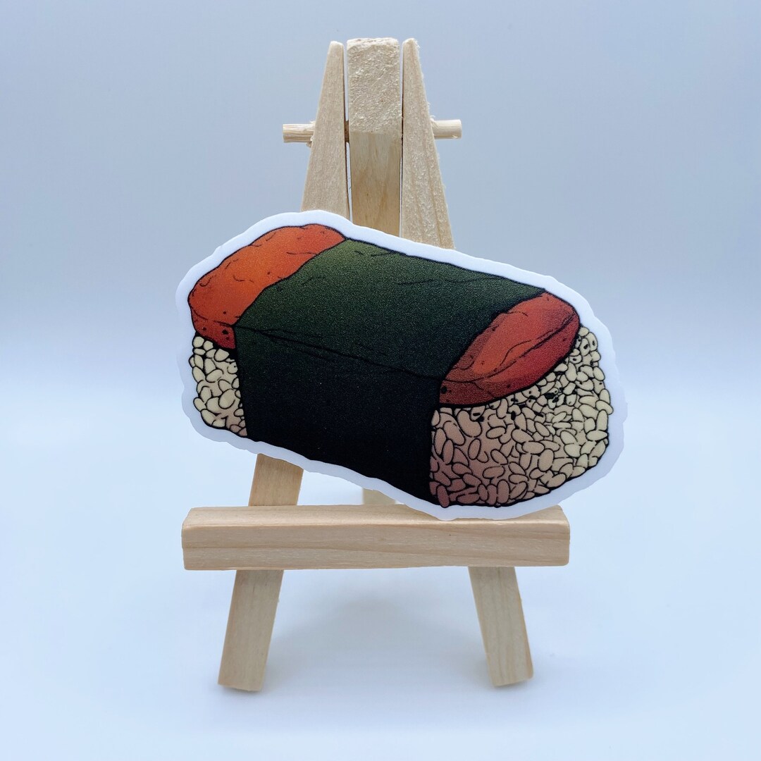 Spam Musubi Vinyl Sticker, Hawaii Spam Musubi Sticker, Food Sticker ...