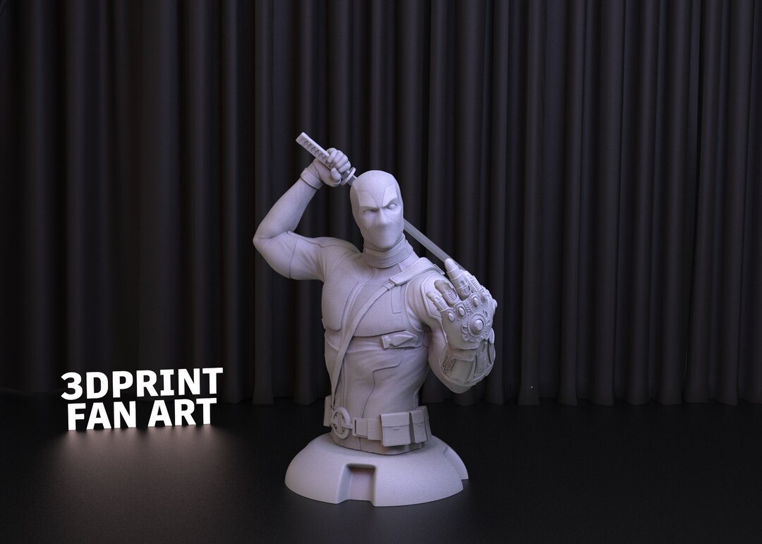 Deadpool With Gauntlet STL File: 3D Printer Model (digital Download) - Etsy