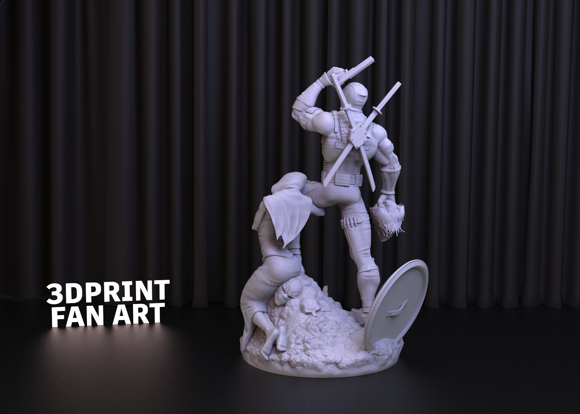 Deadpool Vs Heroes Stl File for 3D Printer Design Marvel - Etsy