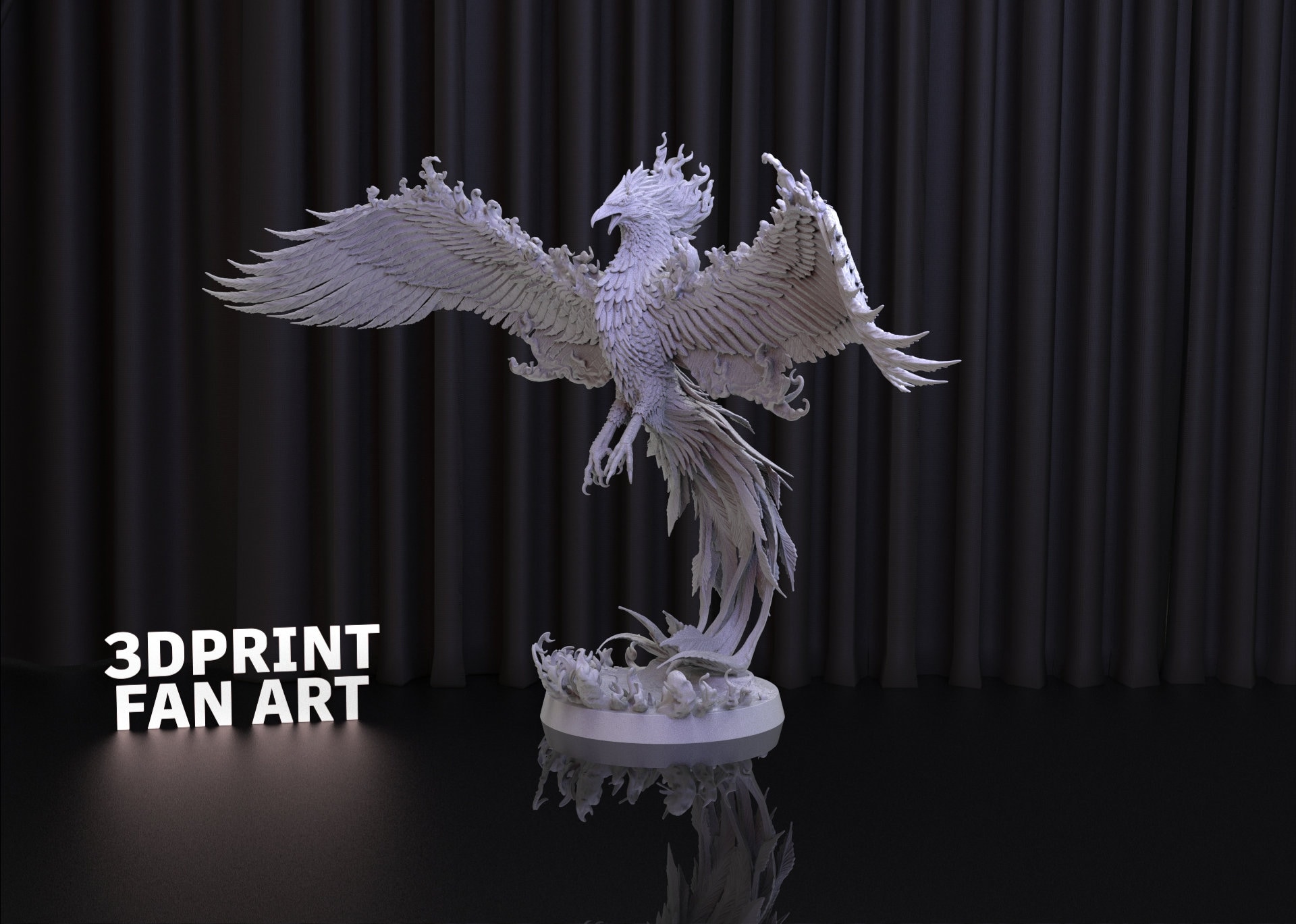 Archivo STL de impresión 3D de la estatua de Phoenix para - Etsy México