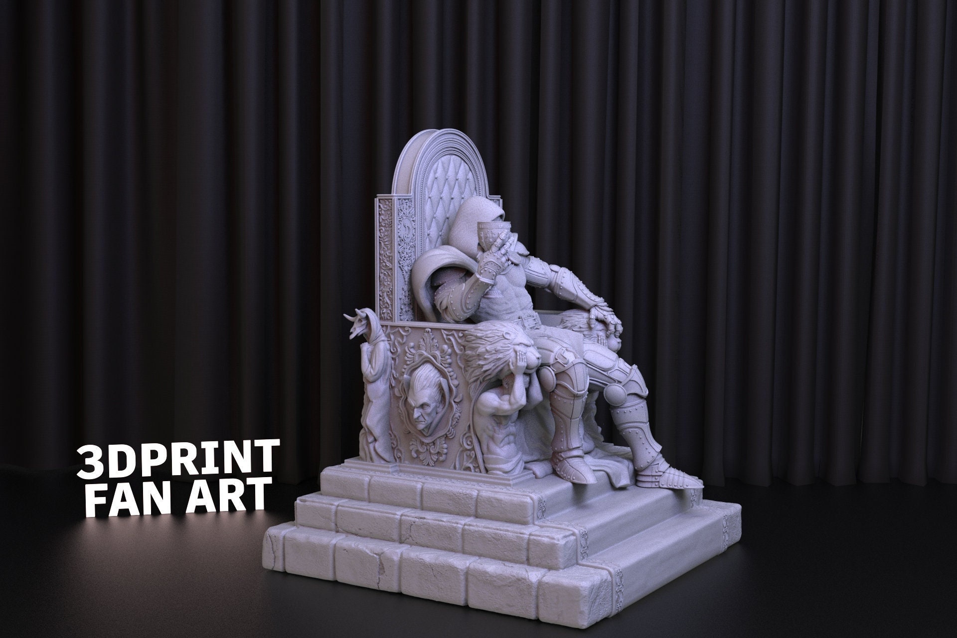 Doctor Doom 3D Print STL File for 3D Printing, 3D Digital, Instant ...