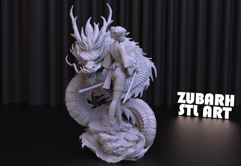 Anime Ryuu Statue STL File for 3D Printing (digital Download) - Etsy