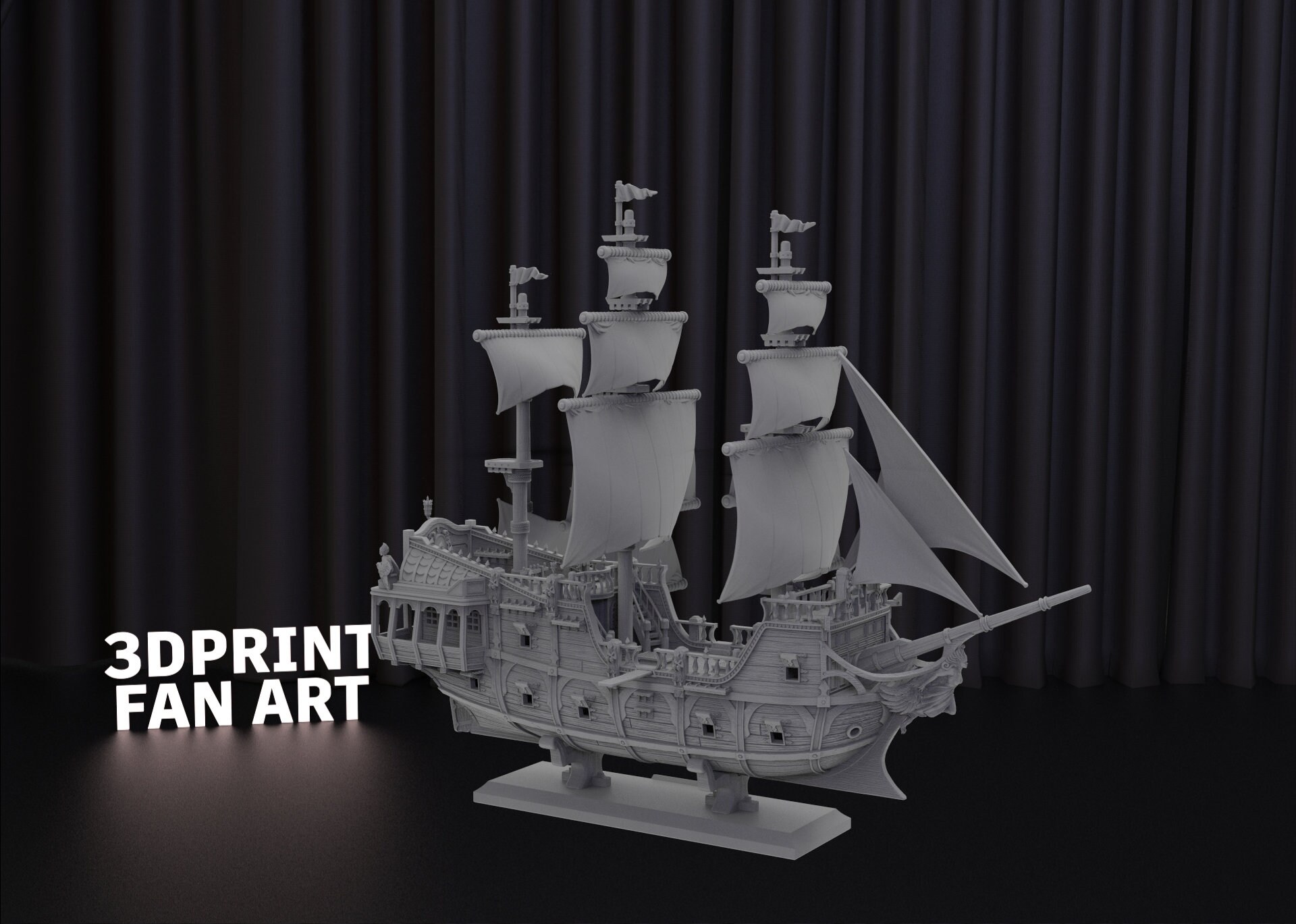 Pirate Ship 3D Print STL File for 3D Printing,3d Digital,instant ...