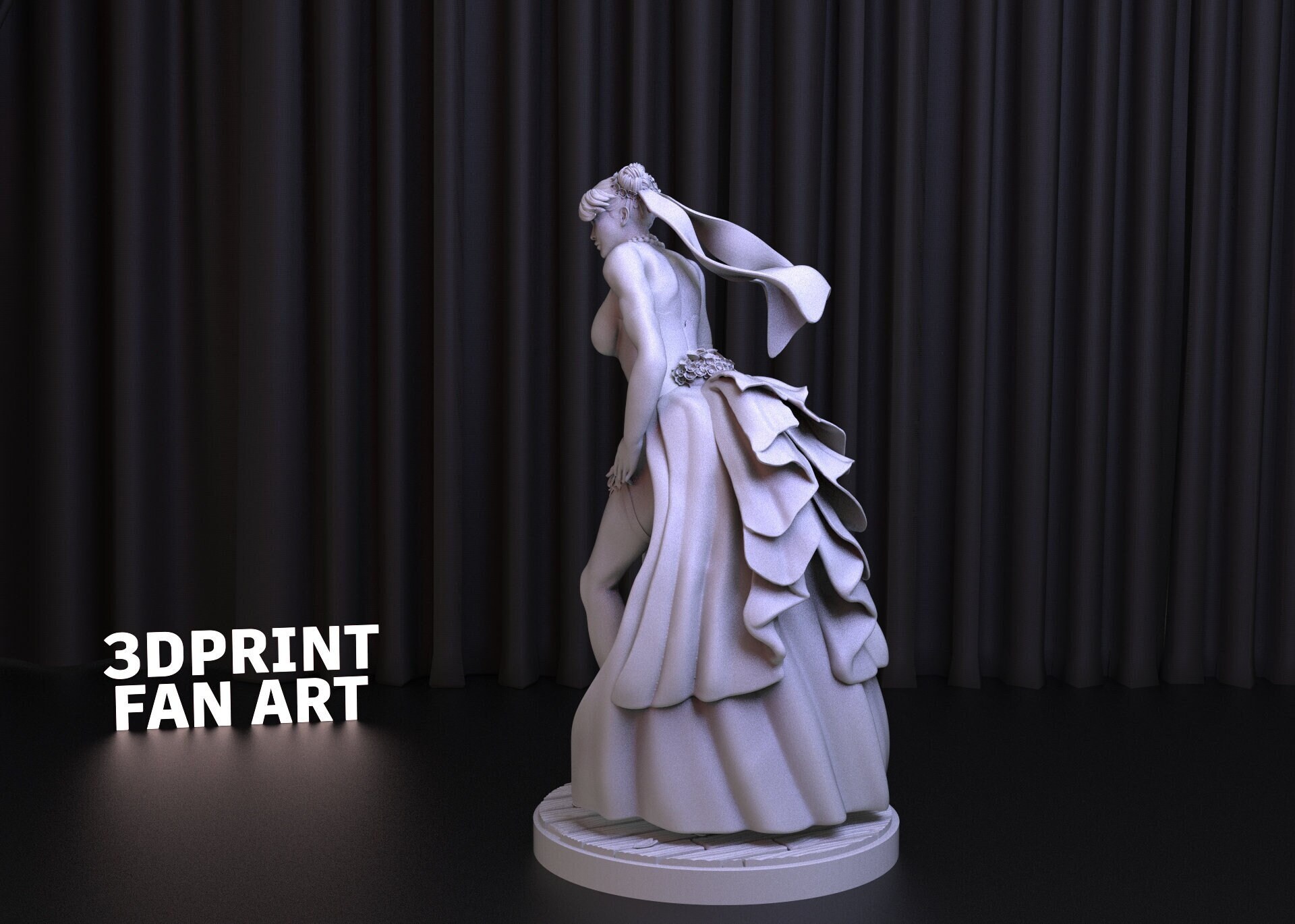 Chun Li Statue STL File: Street Fighter 3D Model (digital Download) - Etsy