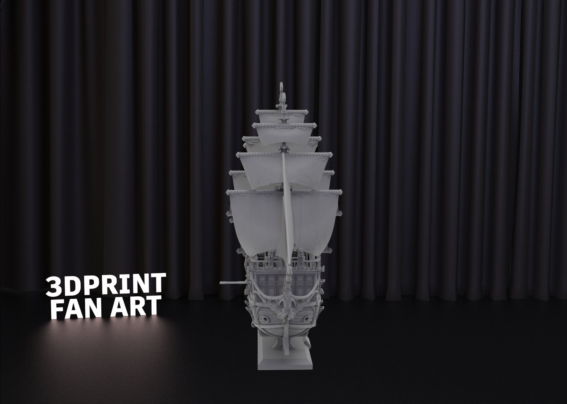 Pirate Ship 3D Print STL File for 3D Printing,3d Digital,instant ...
