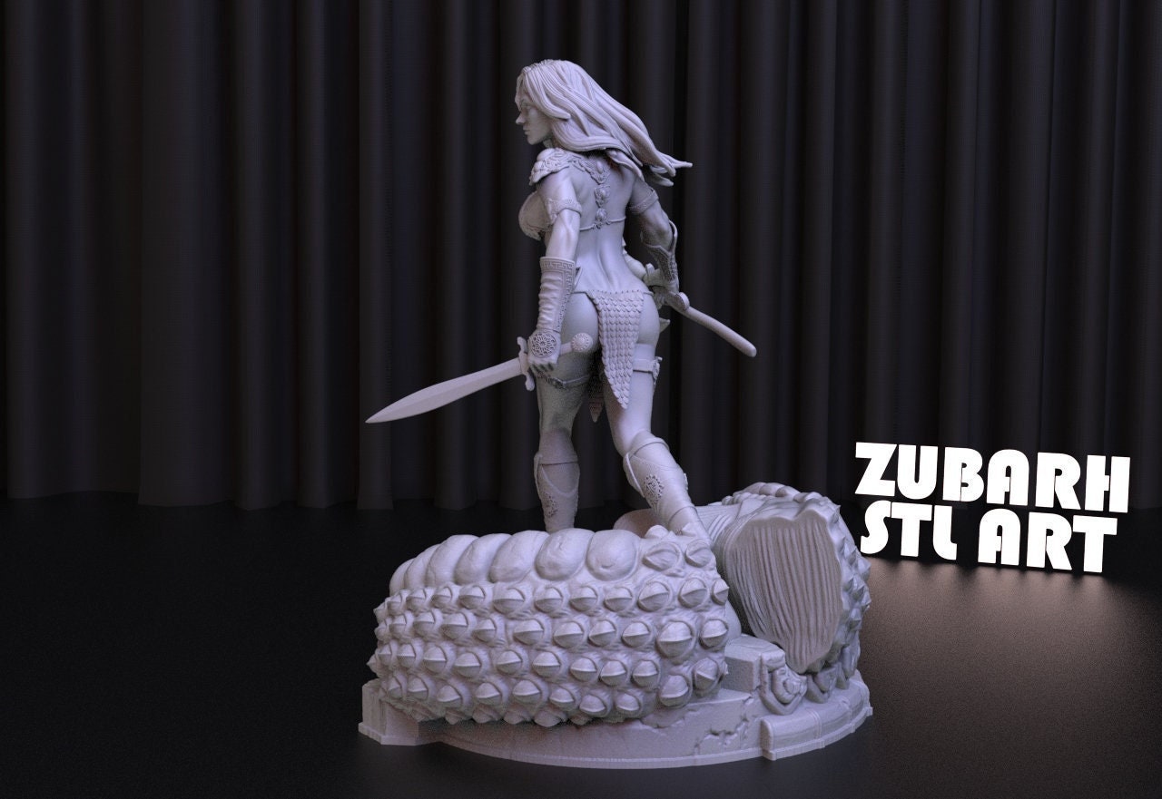 Red Sonja Nsfw 3d Print Stl File For 3d Printing3d Digital Etsy Canada