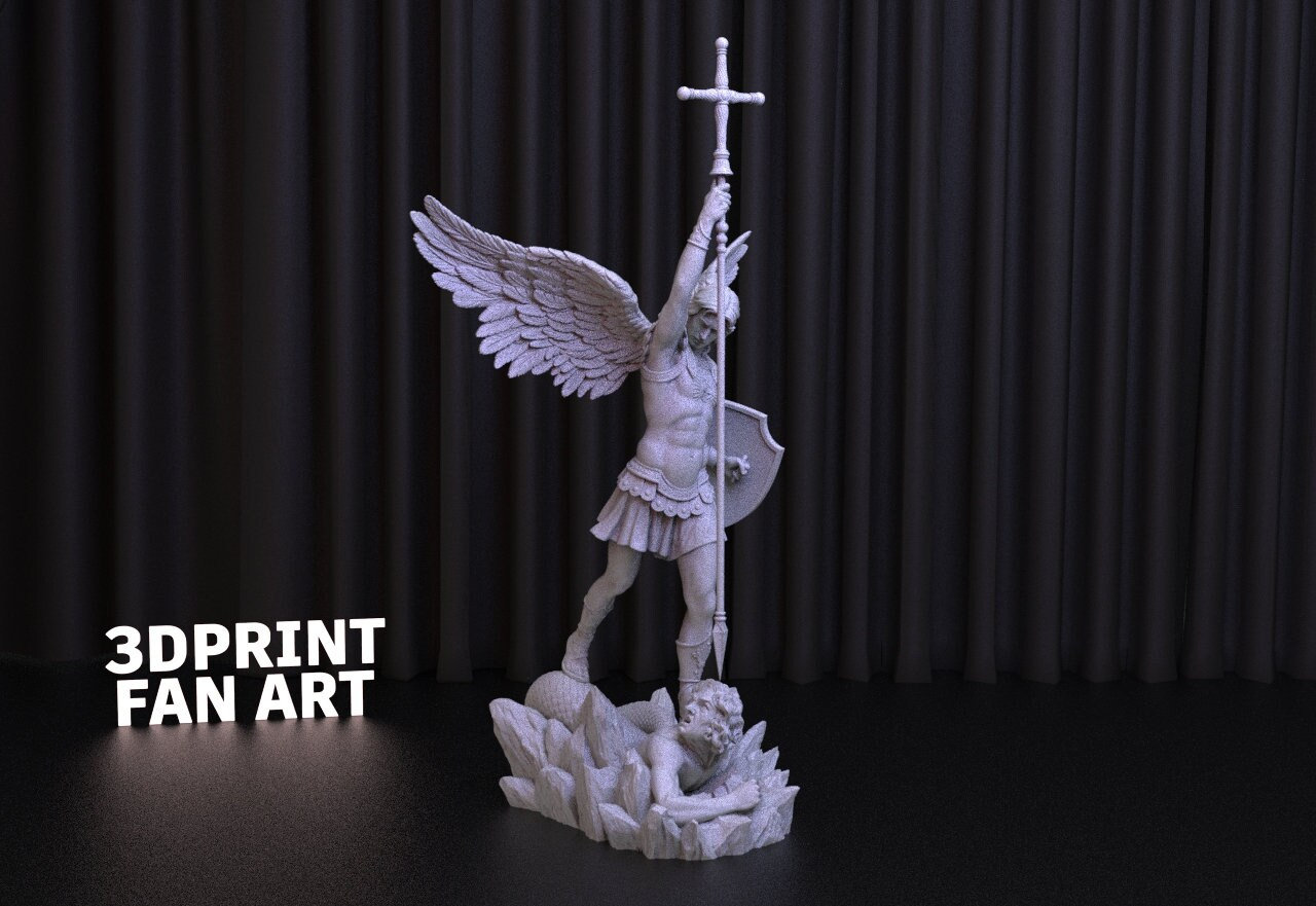Archangel Michael 3D Print STL File for 3D Printing3d Digital - Etsy ...