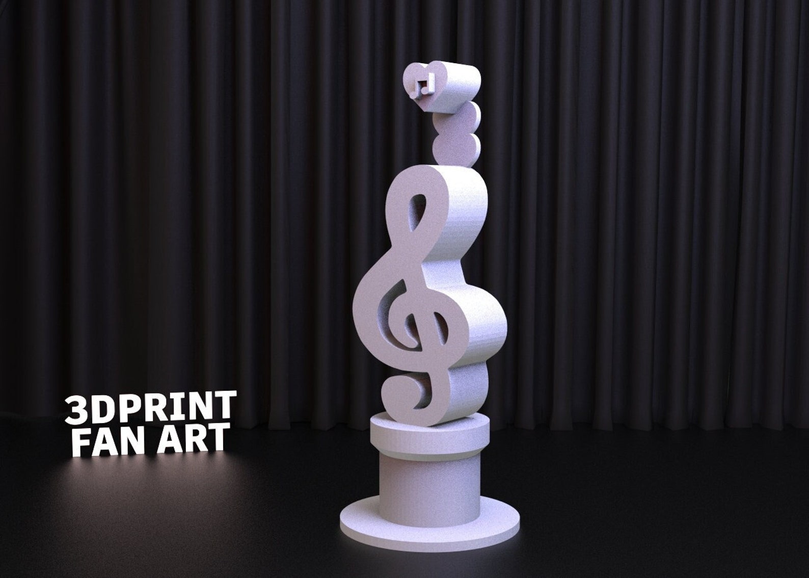 Musical Headphone Stand 3D Print STL File for 3D - Etsy