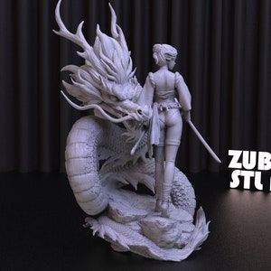 Anime Ryuu Statue STL File for 3D Printing (digital Download) - Etsy