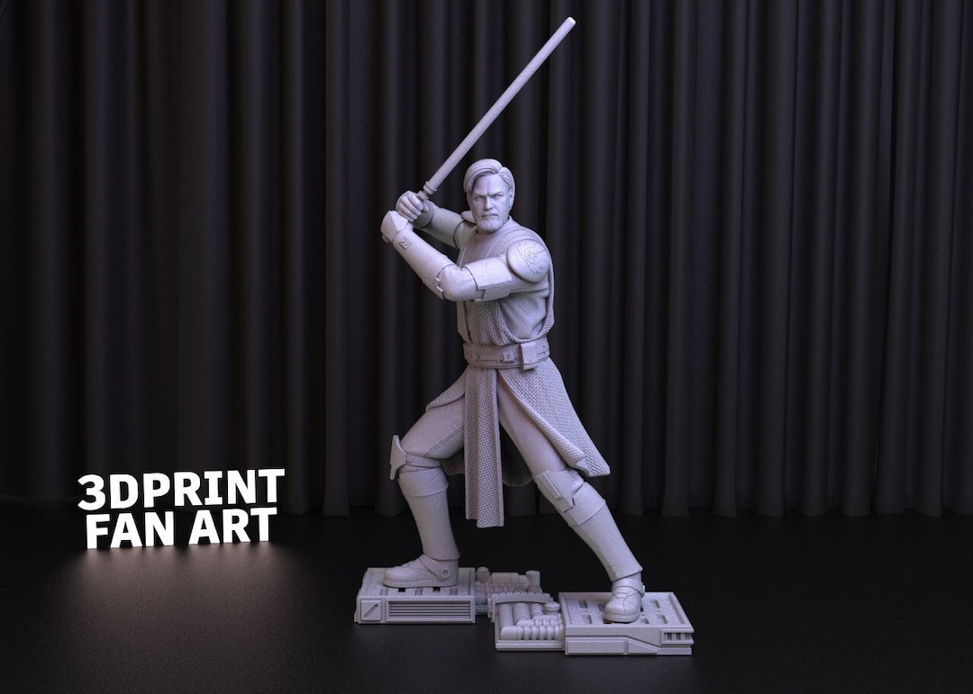 General Obi Wan Kenobi Star Wars 3D Print STL File for 3D Printing,3d ...