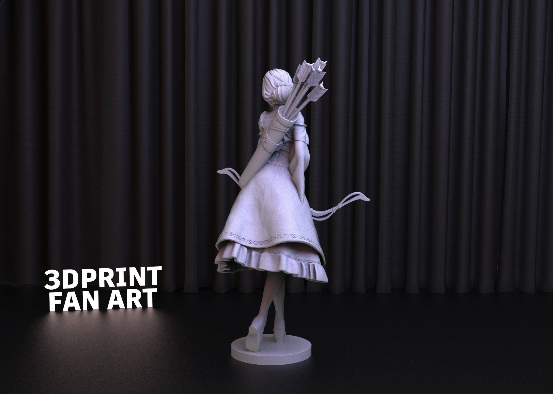 Archeress Women Character 3D Print STL File for 3D Printing3d - Etsy Norway