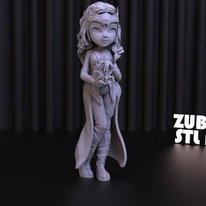 Wanda Maximoff Chibi STL File for 3D Printing,3d Digital File, Stl 3D Model Design, Wanda Statue ...