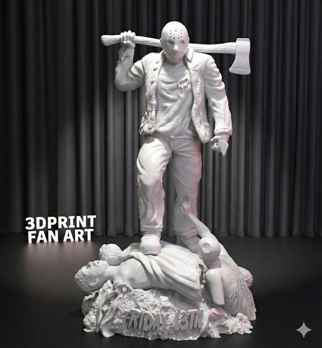Jason Voorhees STL File for 3D Print | Friday the 13th Horror Fan Art ...