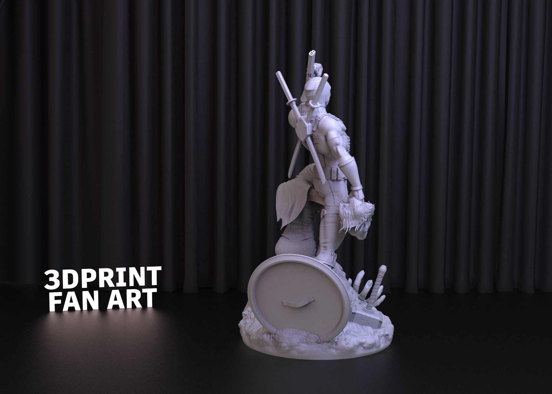 Deadpool Vs Heroes Stl File for 3D Printer Design Marvel - Etsy