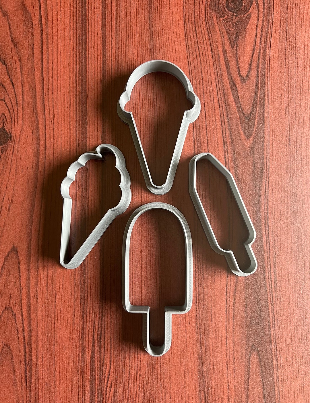 Summer Dessert Popsicle Ice Cream Rocket Bompop Cookie Cutters Set of 4 ...
