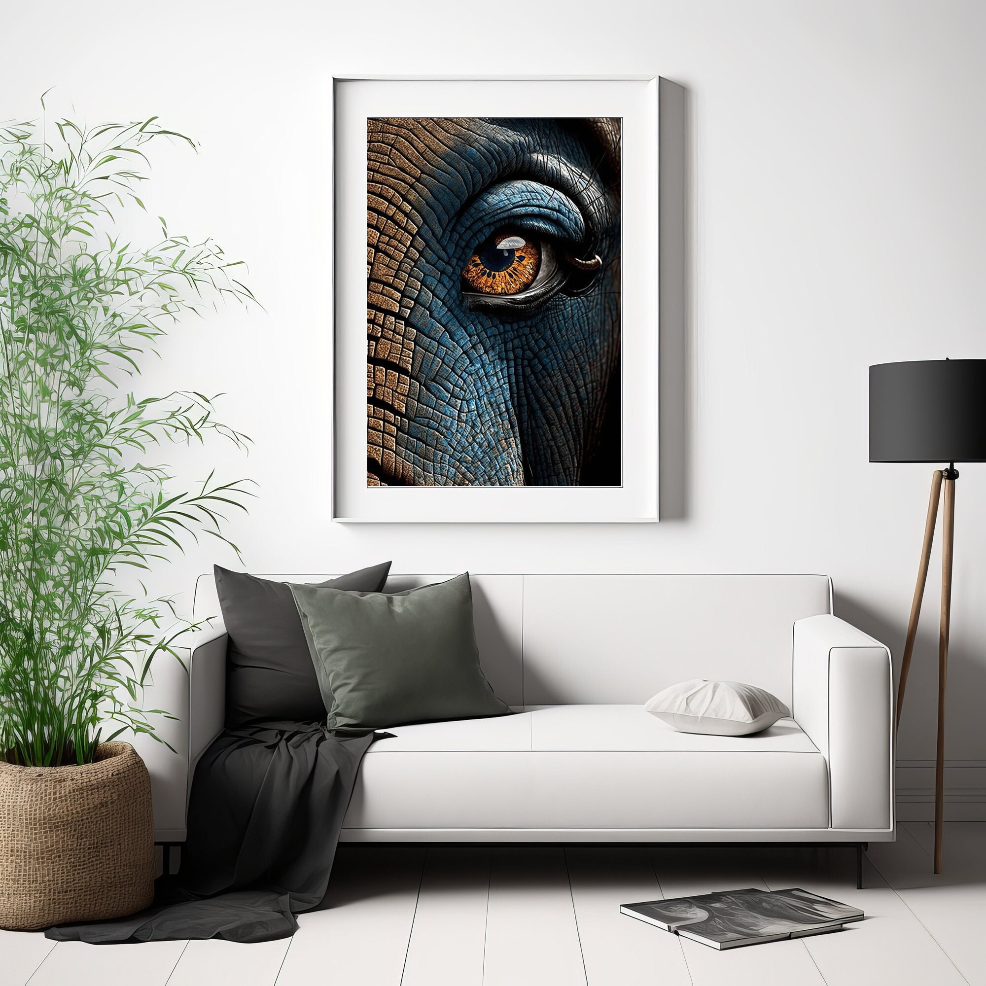 Elephant Eye Wall Art, Animal Eye Art, Digital Print - Etsy